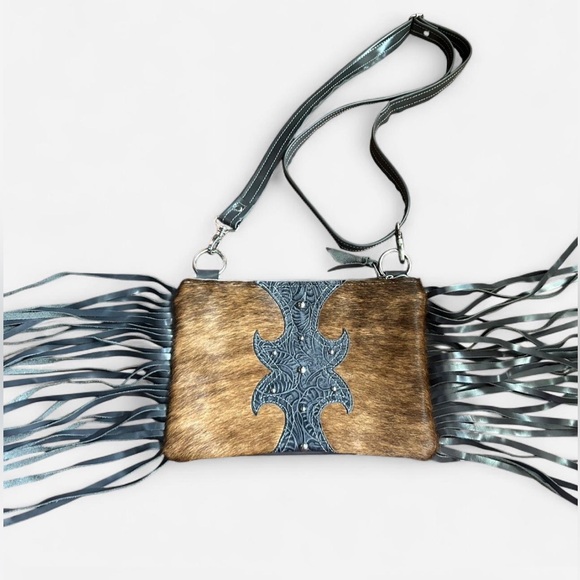 Dancing Cactus Design | Bags | Western Fringe Leather Crossbody Bag ...